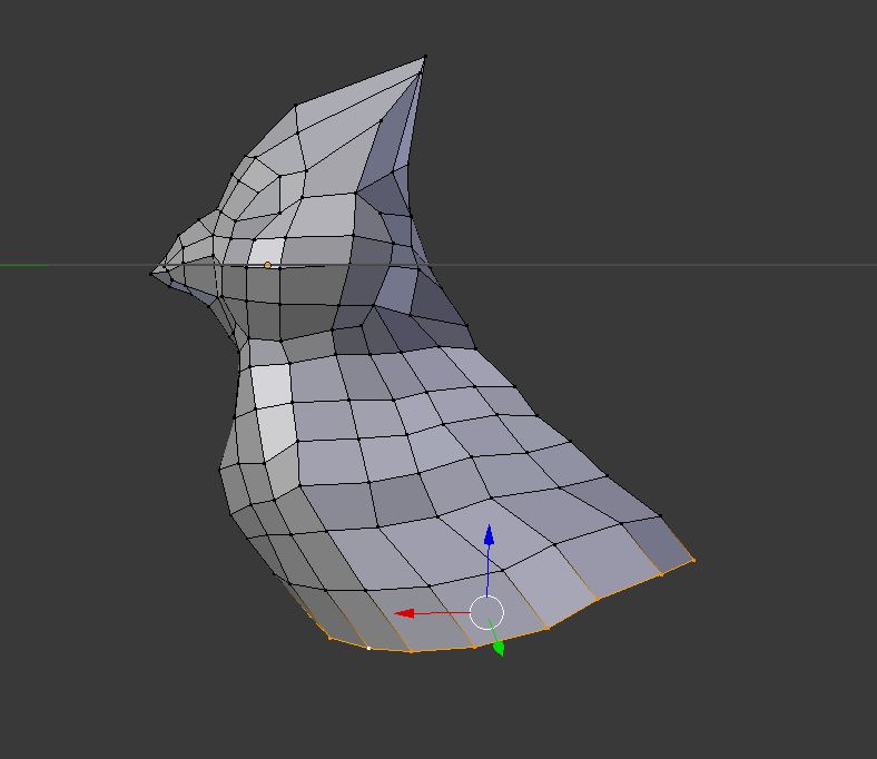 Cardinal bird in Blender