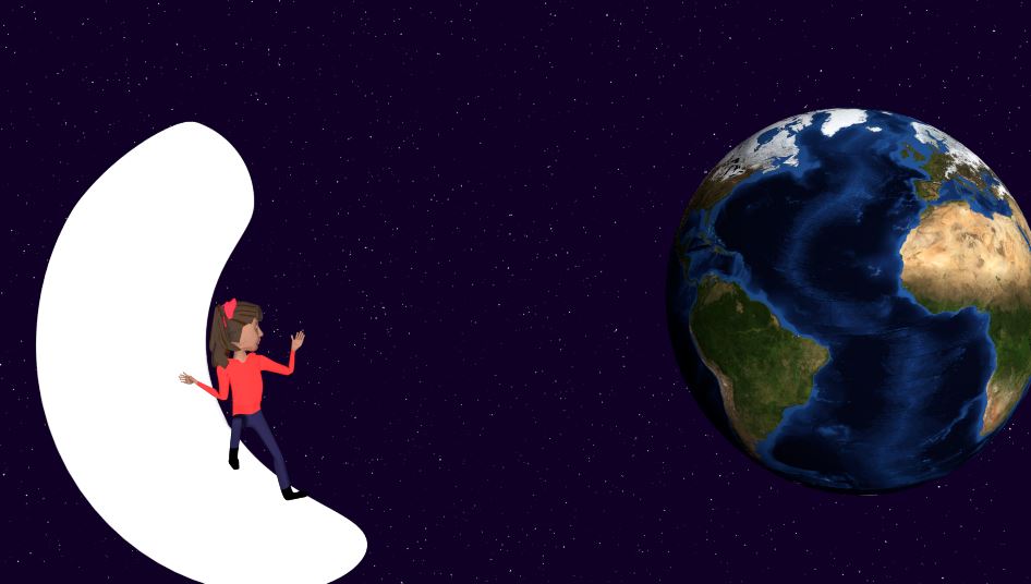 How to make a crescent moon in Blender